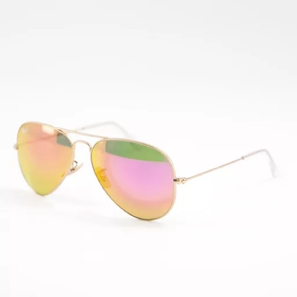 Ray-Ban | Accessories | Rayban Sunglasses Aviator In Gold And Pink ...